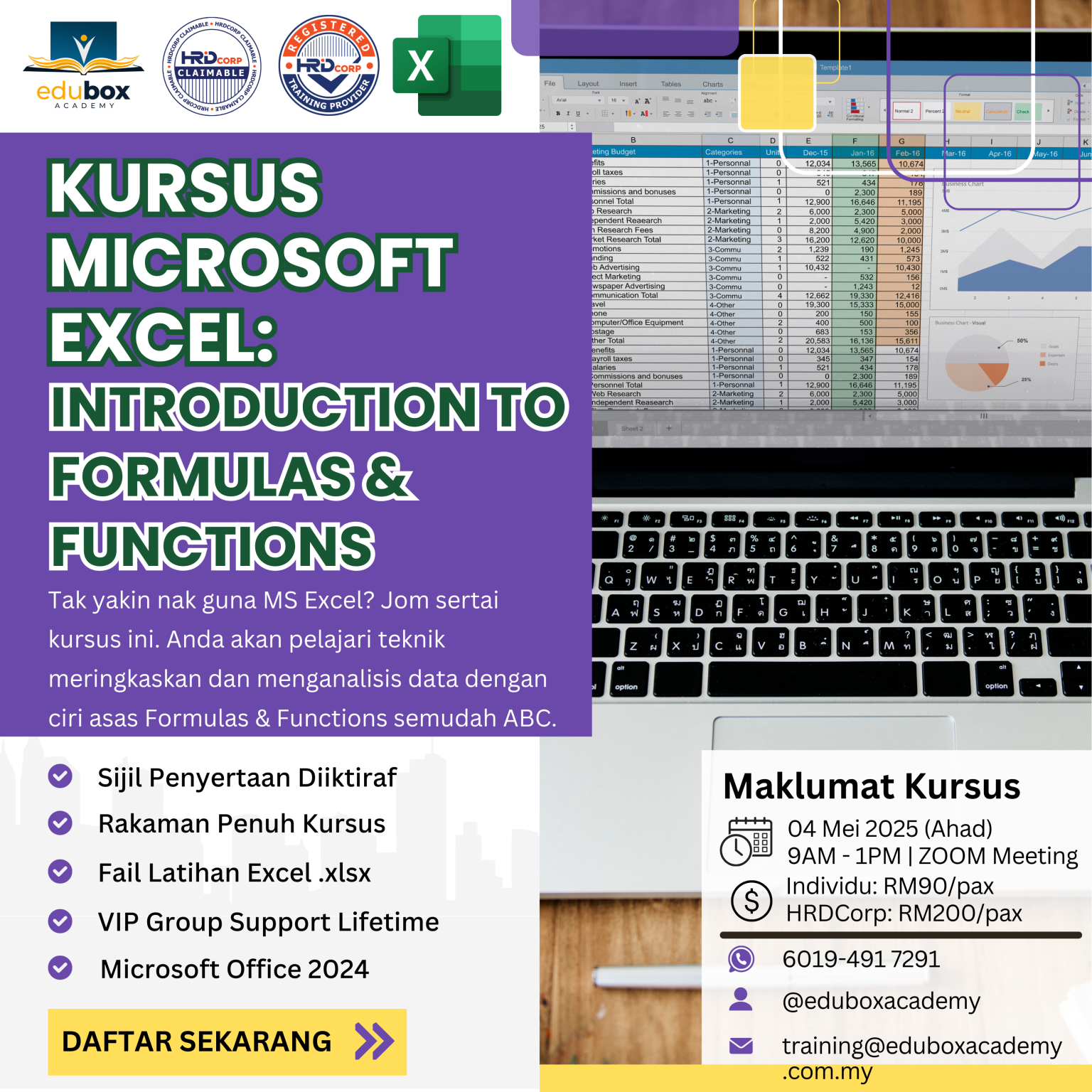 Microsoft Excel: Introduction to Formulas & Functions – Edubox Academy