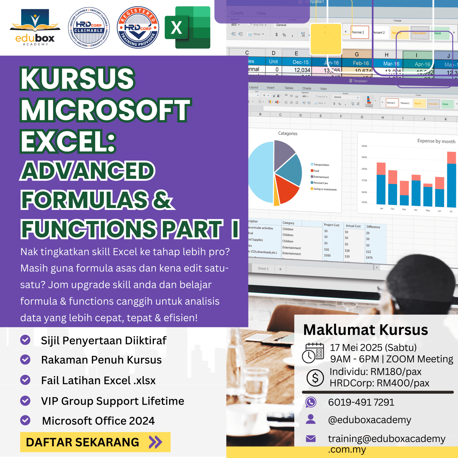 Microsoft Excel: Advanced Formulas & Functions Part I – Edubox Academy
